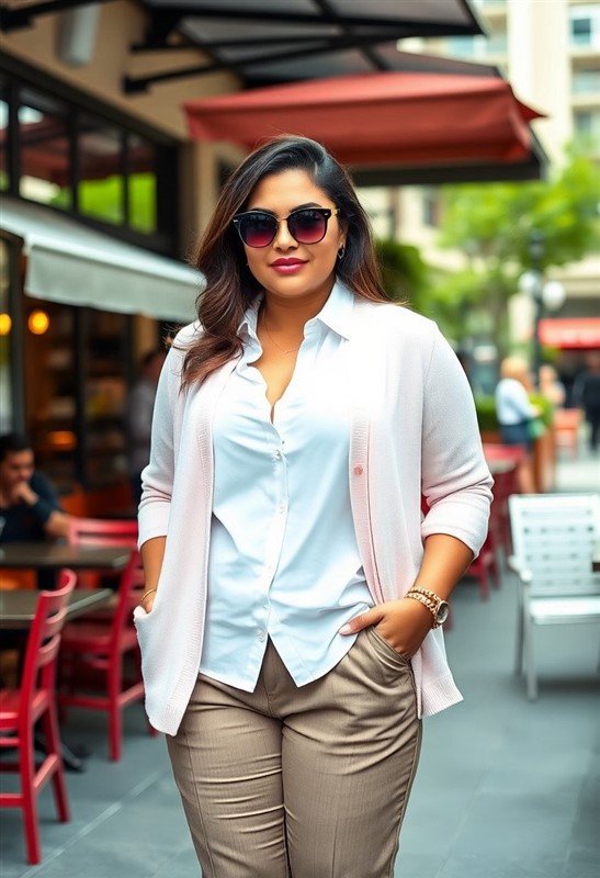 15 Ways to Wear Your Plus Size White Shirt in Spring