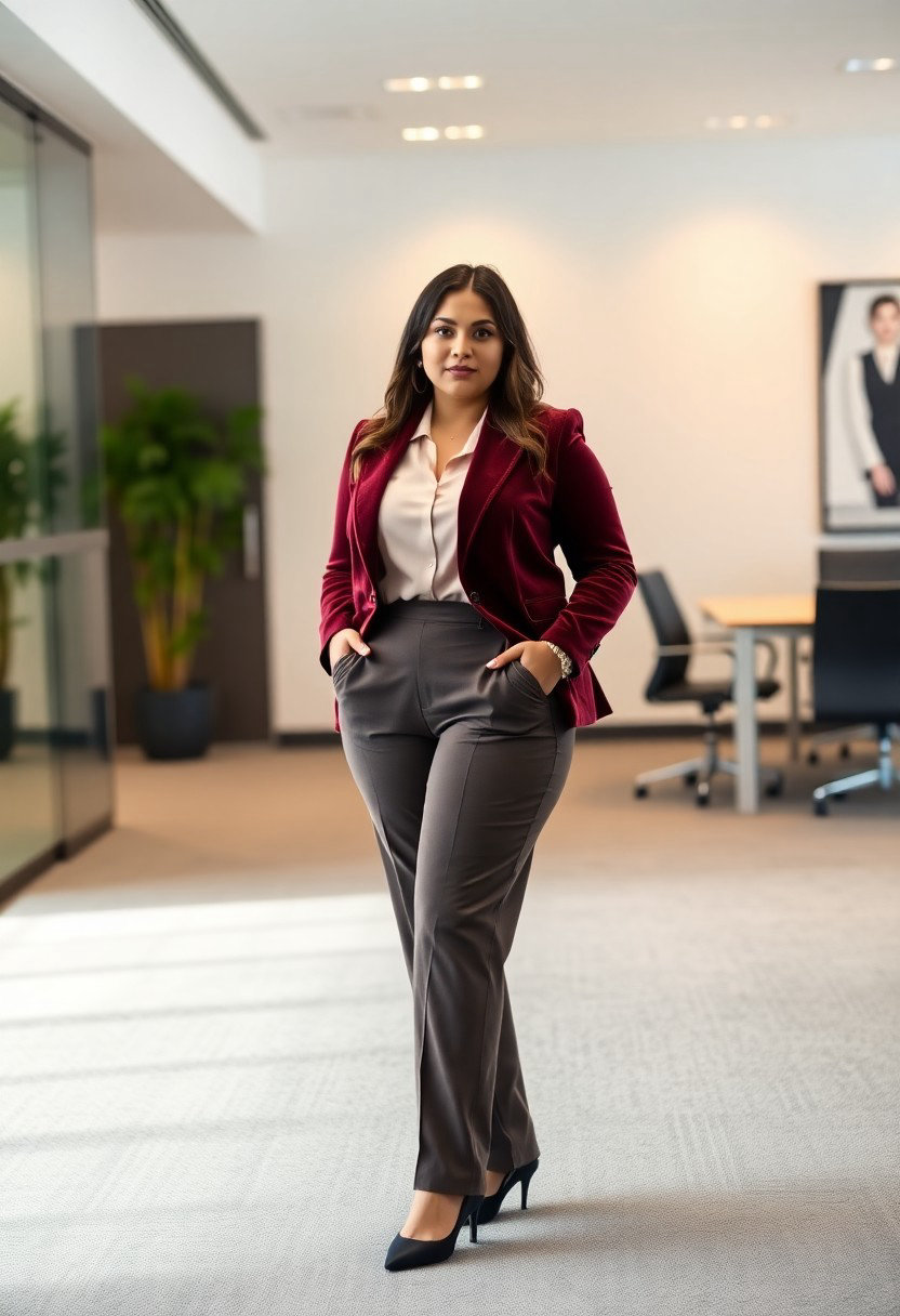 Step-by-Step Guide to Styling Your Plus Size Velvet Blazer