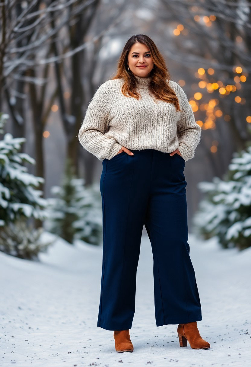 The Timeless Appeal of the Plus Size Navy Palazzo Pants in Fashion